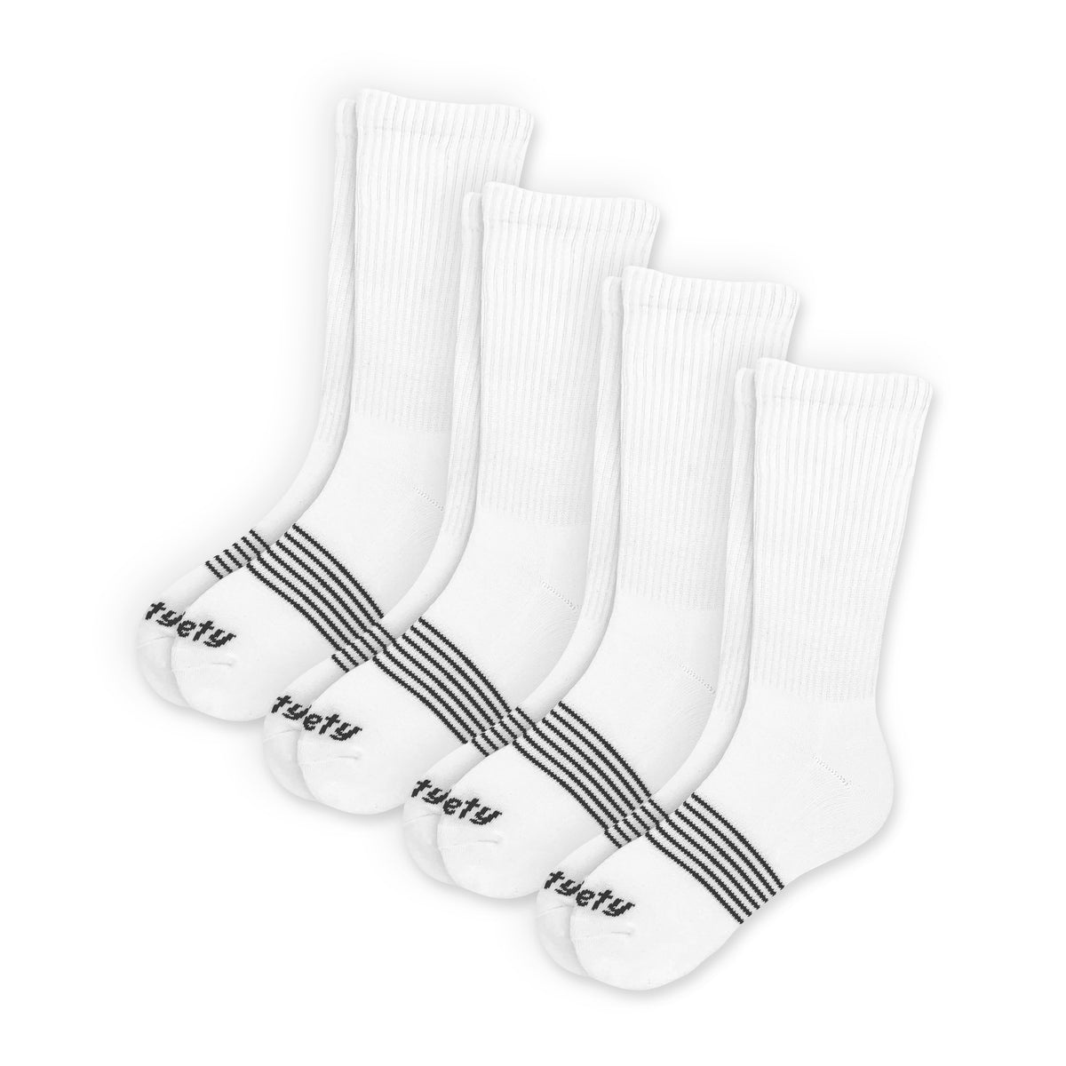 Women's Crew Sock Bundle - White 4 Pack – Society Socks